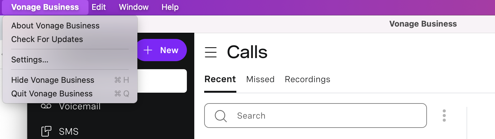 Vonage Business Cloud | Answer | Vonage Desktop App