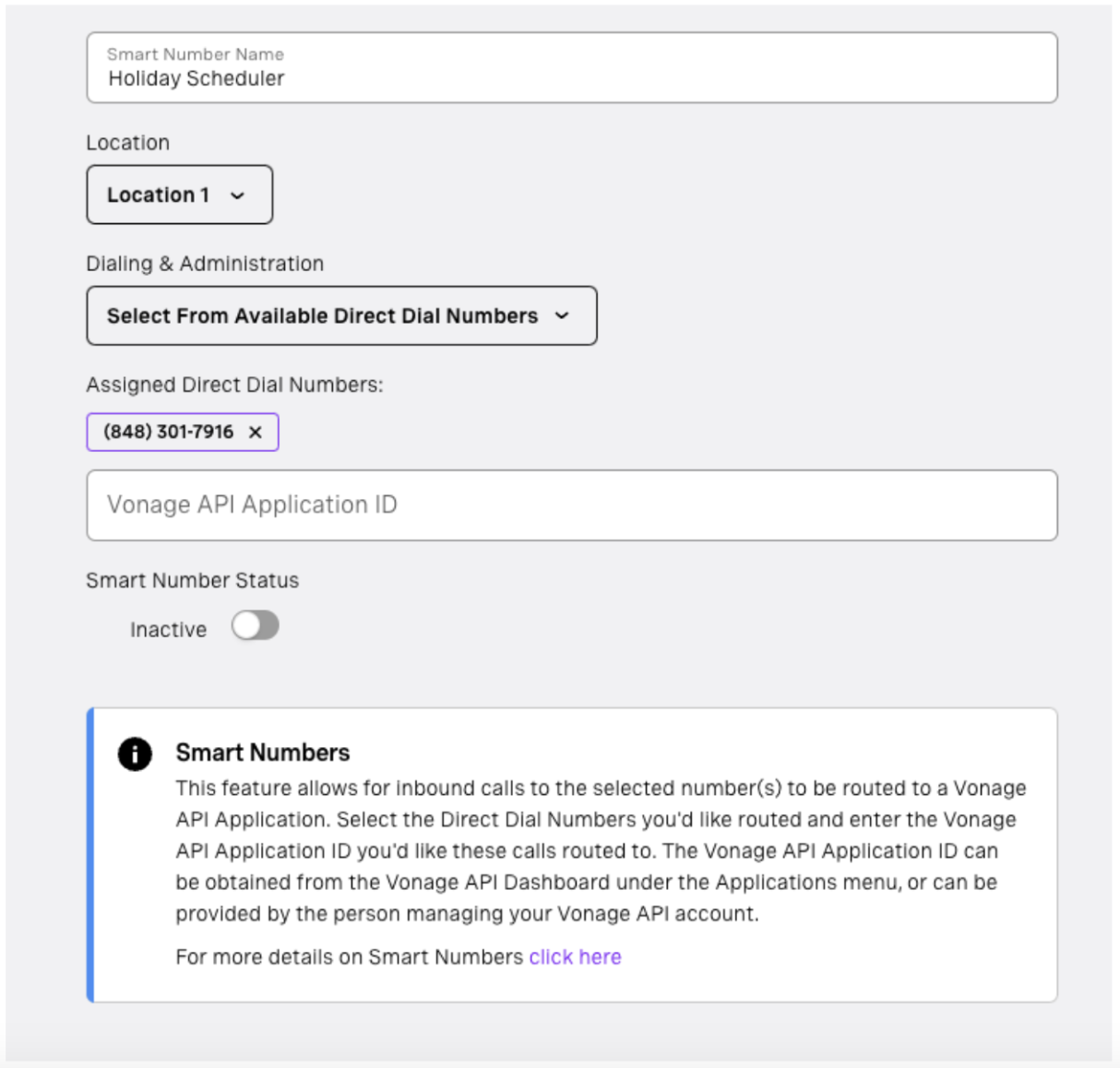Vonage Business Cloud | Answer | Holiday Scheduler