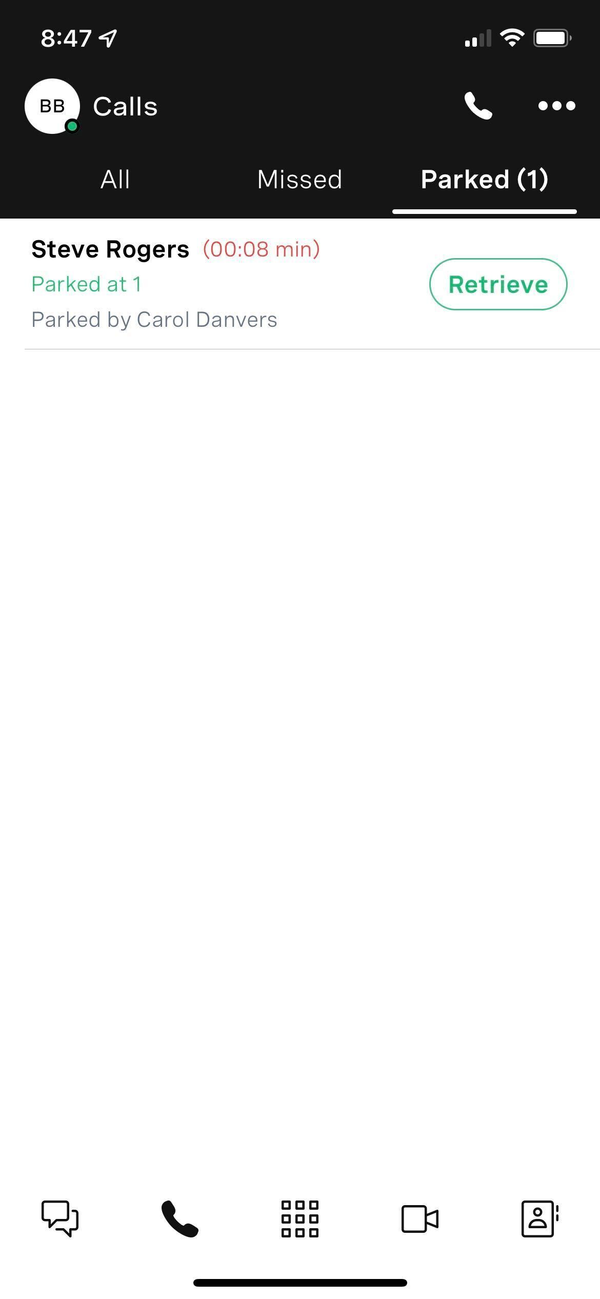 Vonage Business Cloud | Answer | Call Park and Visual Call Park