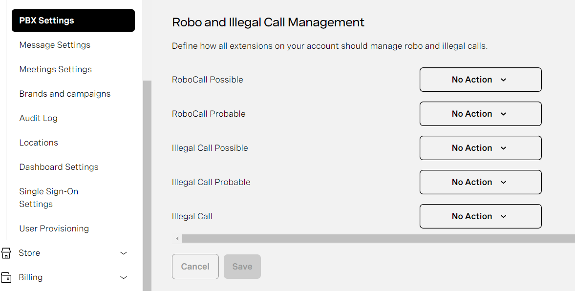 Vonage Business Cloud | Answer | Apply RoboCall and Illegal Call Settings