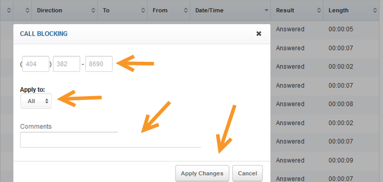 Vonage Business Cloud | Answer | Call Blocking