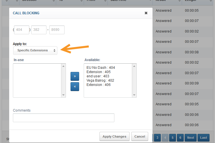 Vonage Business Cloud | Answer | Call Blocking