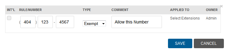 Vonage Business Cloud | Answer | Call Blocking