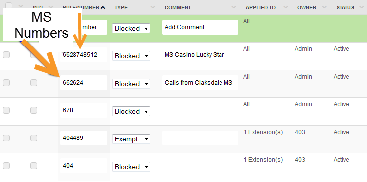 Vonage Business Cloud | Answer | Call Blocking