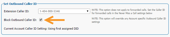 Vonage Business Cloud | Answer | Block Caller ID